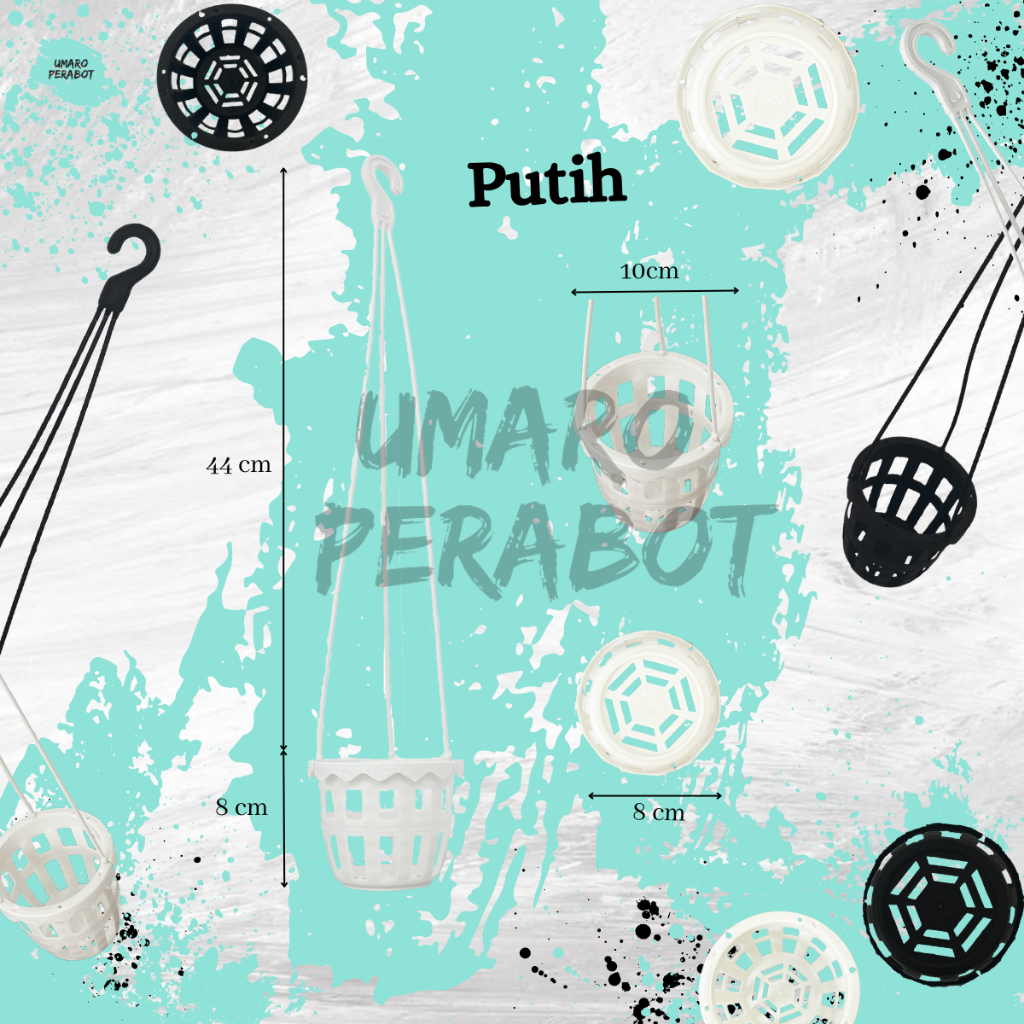 Jual Pot Gantung Ukuran 10 Warna Putih / Pot Gantung Anggrek / Pot ...