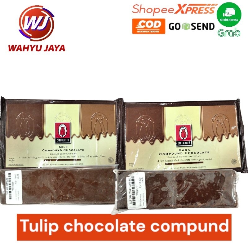 Jual tulip compund dark/tulip milk compund 200gr | Shopee Indonesia