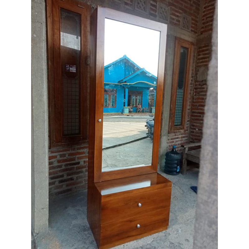 Jual meja rias kayu jati minimalis kaca | Shopee Indonesia