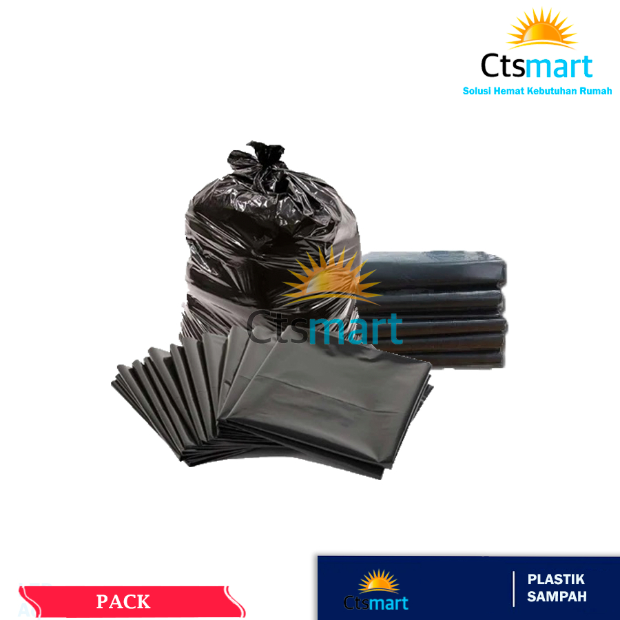 Jual KANTONG PLASTIK SAMPAH HITAM TEBAL TRASH BAG JUMBO ANTI BOCOR PACK | Shopee Indonesia