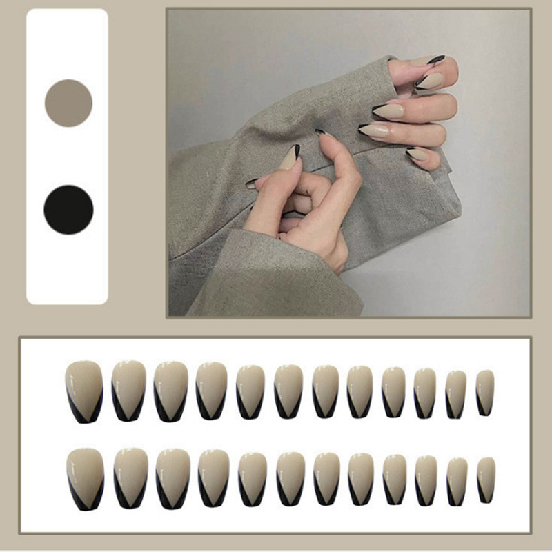 Jual 24Pcs Kuku Palsu Fake Nail Kuku Palsu Aesthetic Murah Import ...