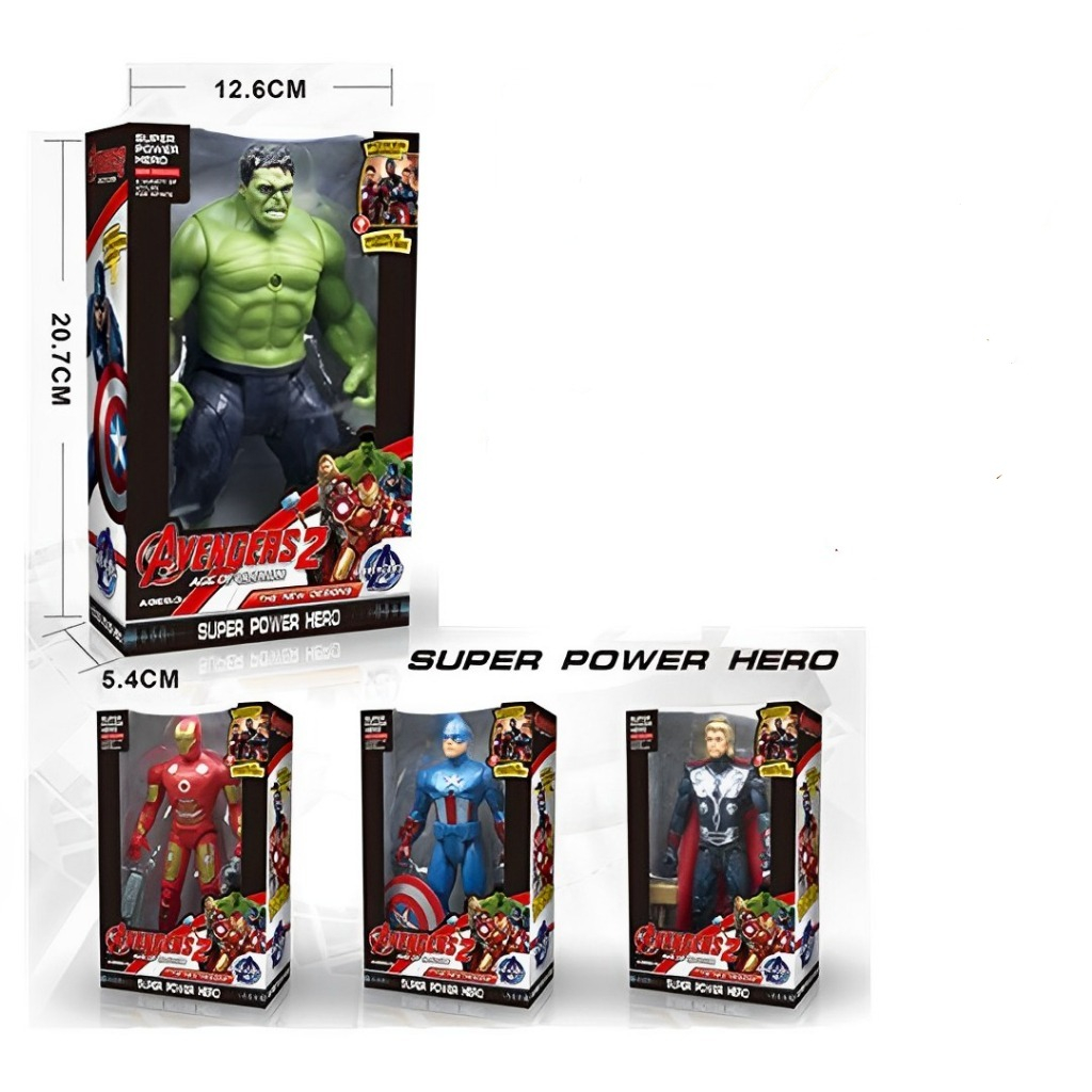 Jual Mainan Robot Action Figur Avenger Thor IronMan Hulk Captain ...
