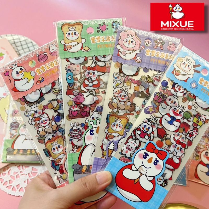 Jual Stiker mixue isi 4 lembar Stiker mixue Stiker mixue 1 pack ...