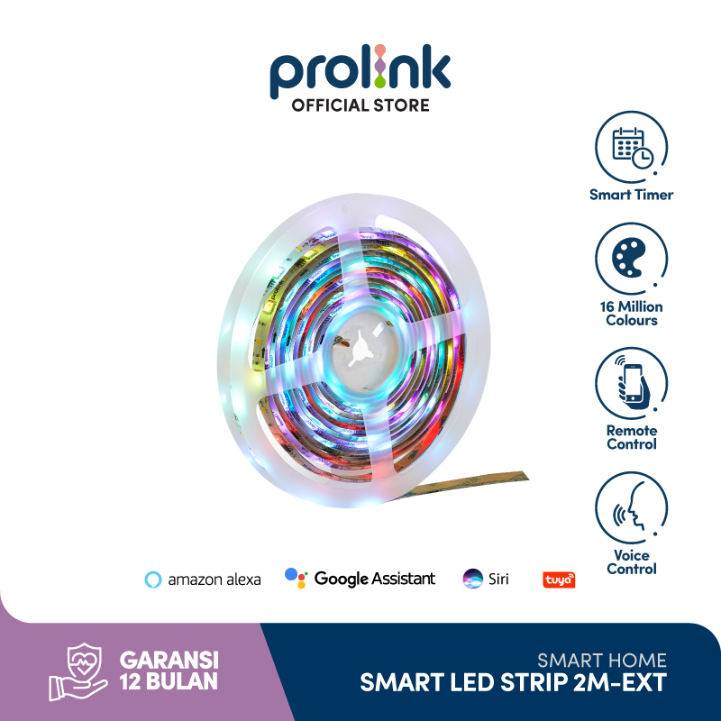 Jual Prolink Smart LED Light Strip RGBIC 2M EXTENTION | Lampu IoT WiFi ...