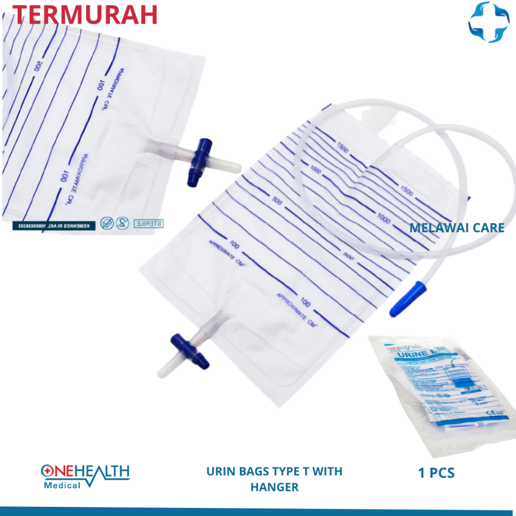Jual Urine Bag Kantong Wadah Urine Onehealth Type T Hanger | Shopee ...