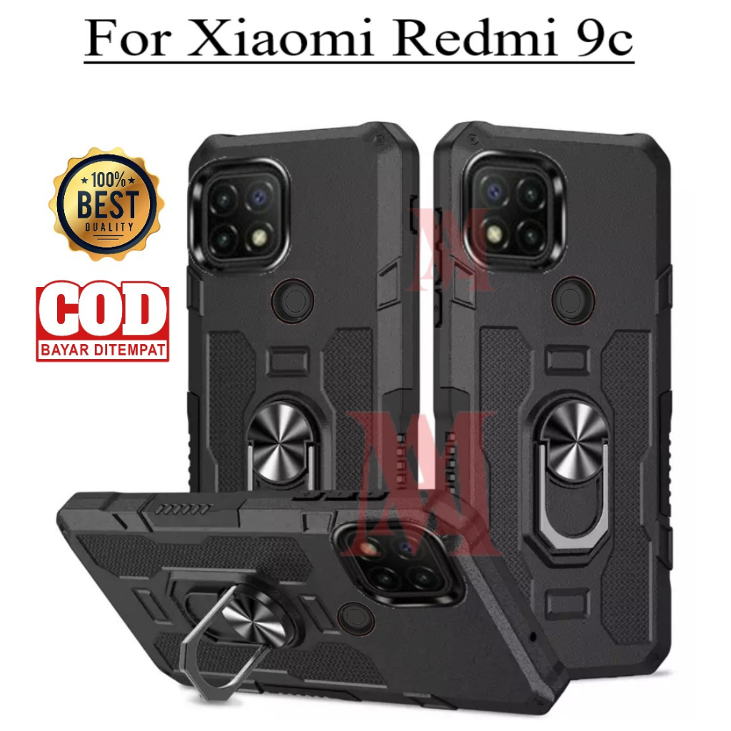 Jual Casing Untuk Xiaomi Redmi 9c Hard Case Ring Armor Robot Case ...