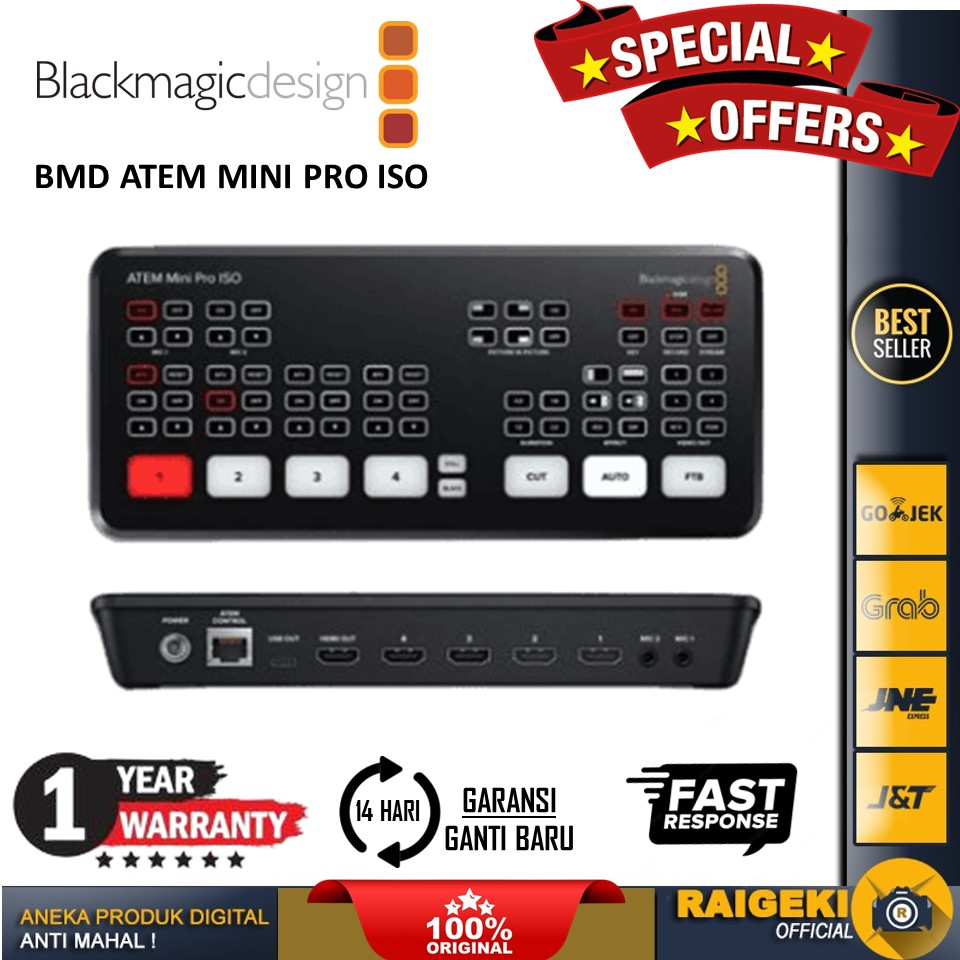 Jual Blackmagic Design Atem Mini Pro ISO HDMI Live Stream Switcher ...