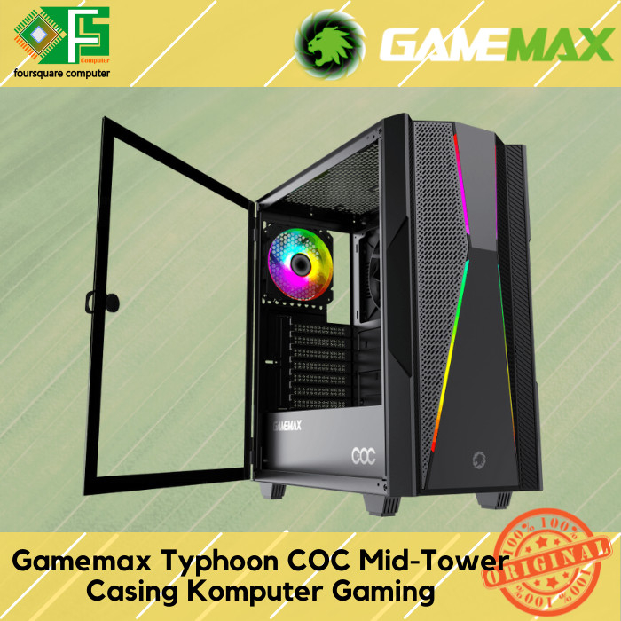 Jual PC Casing Gaming Gamemax Typhoon COC | Case CPU Komputer Mid-Tower ...