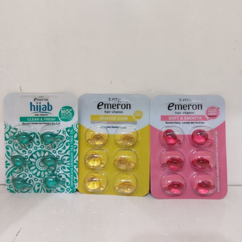 Jual emeron vitamin serum rambut blister sachet isi 6 | Shopee Indonesia