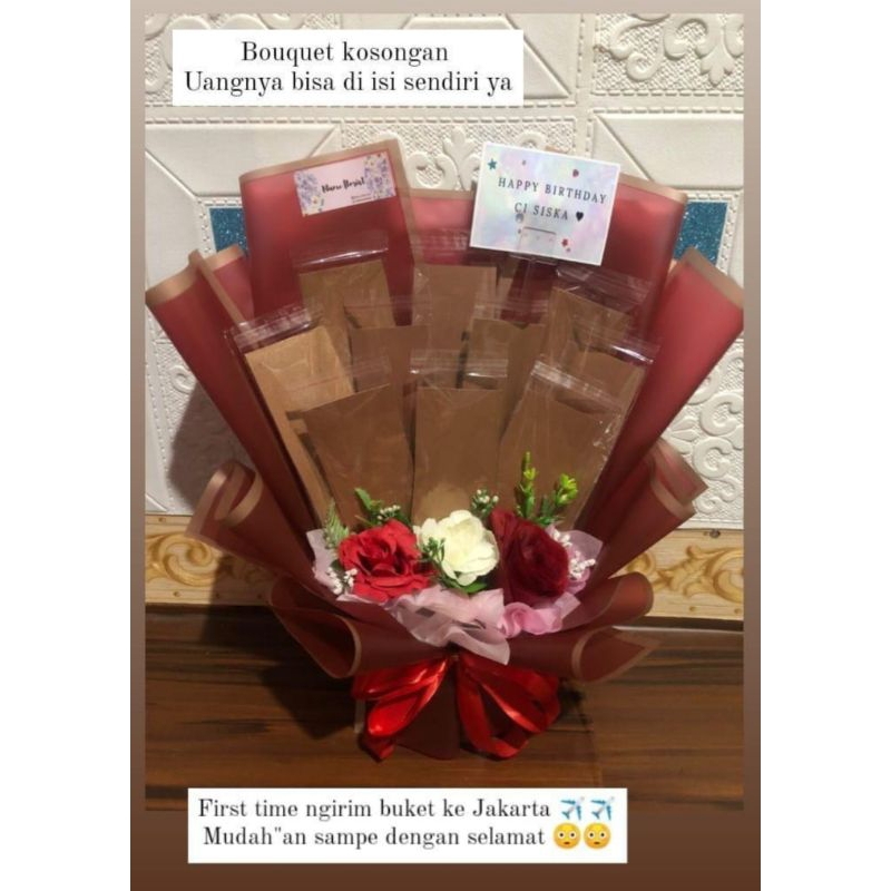 Jual buket kosong/buket kosongan/buket uang kosongan/buket siap pakai ...