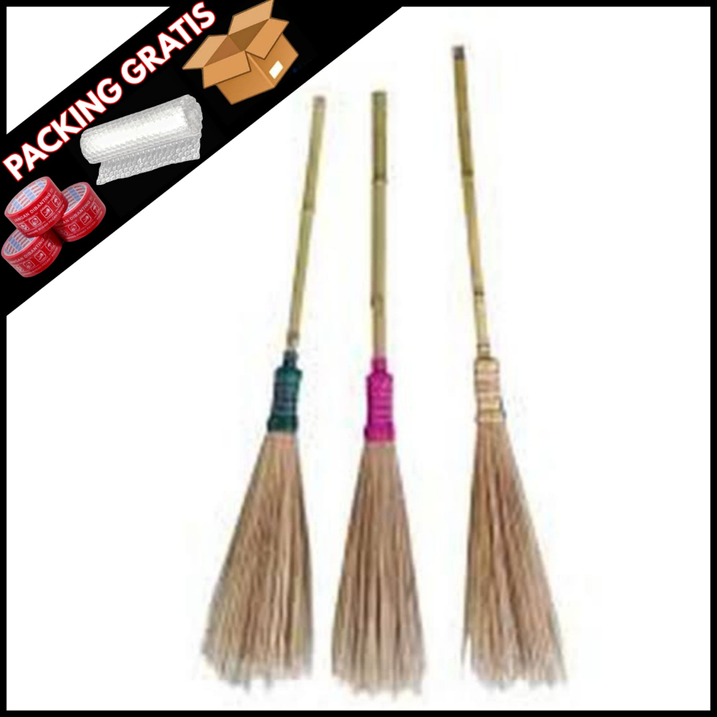 Jual Sapu Lidi Gagang Panjang Halaman/ Sapu Lidi Taman Gagang Bambu ...