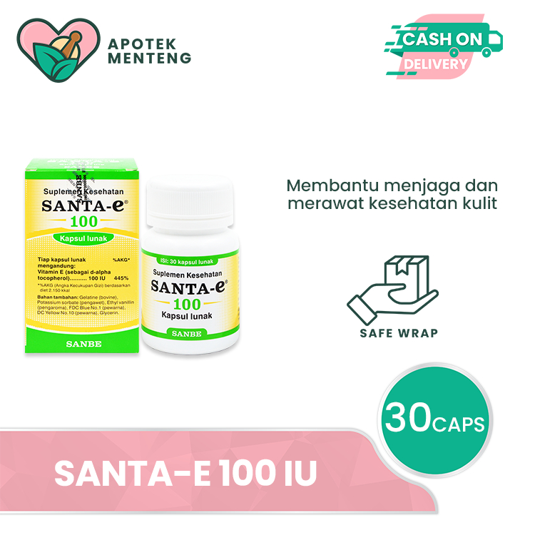 Jual Santa-E 100 IU 30 Kapsul - Suplemen Vitamin E dan Kesehatan Kulit ...