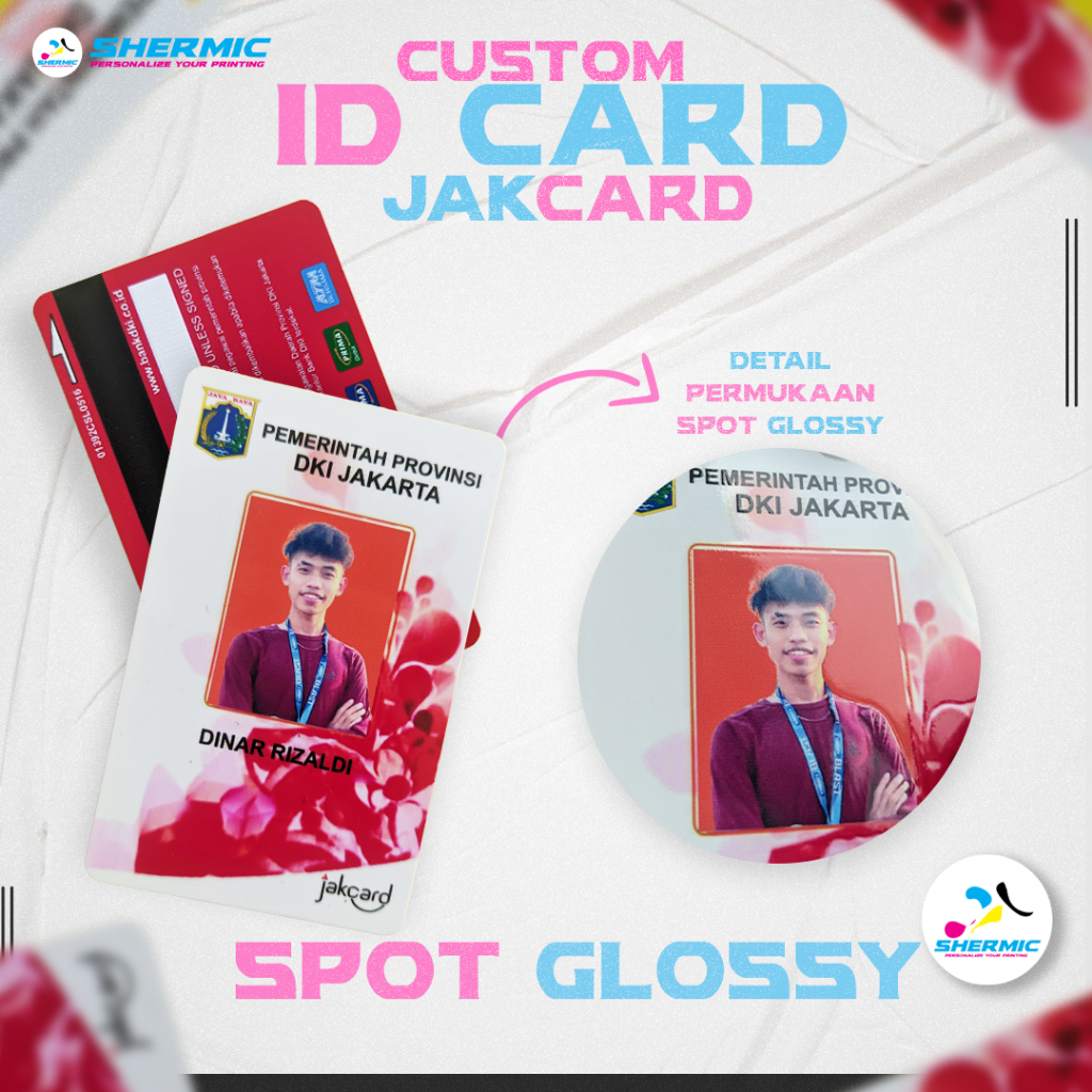 Jual Cetak Custom Print UV Desain ID CARD JakCard PNS DKI Jakarta Name ...