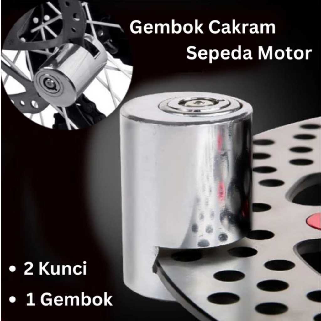 Jual Gembok Motor Original Moto lock Mini Baja Cakram Anti Cut Disc ...