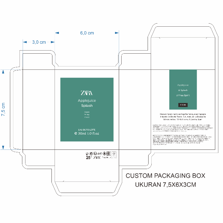 Jual Box Packaging Dus Kemasan Costum varian dimensi/ukuran (Panjang ...