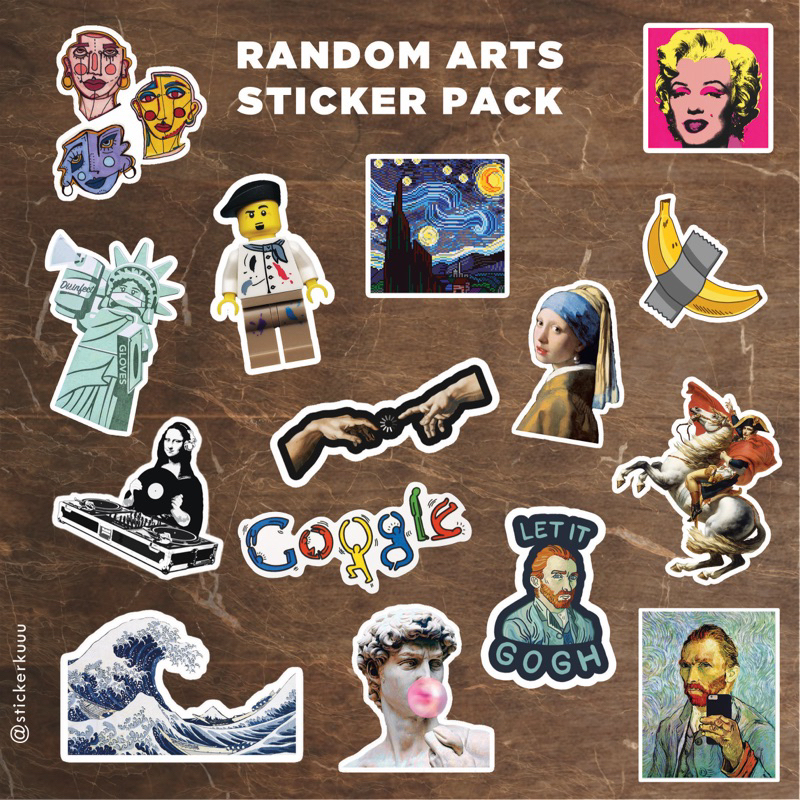 Jual [15 PCS] STICKER VYNIL - RANDOM ART PACK | STIKER VINIL DIE CUT ...