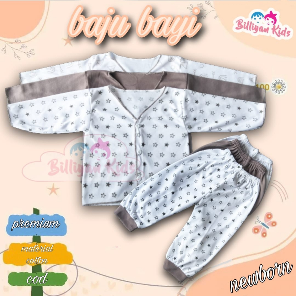 Jual BAJU BAYI LAKI LAKI PEREMPUAN 3 SET 6PCS ONE SET STELAN SETELAN ...