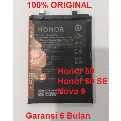Jual Battery Batre Honor 50 60 SE Nova 9 Nova9 HB476489EFW Original ...