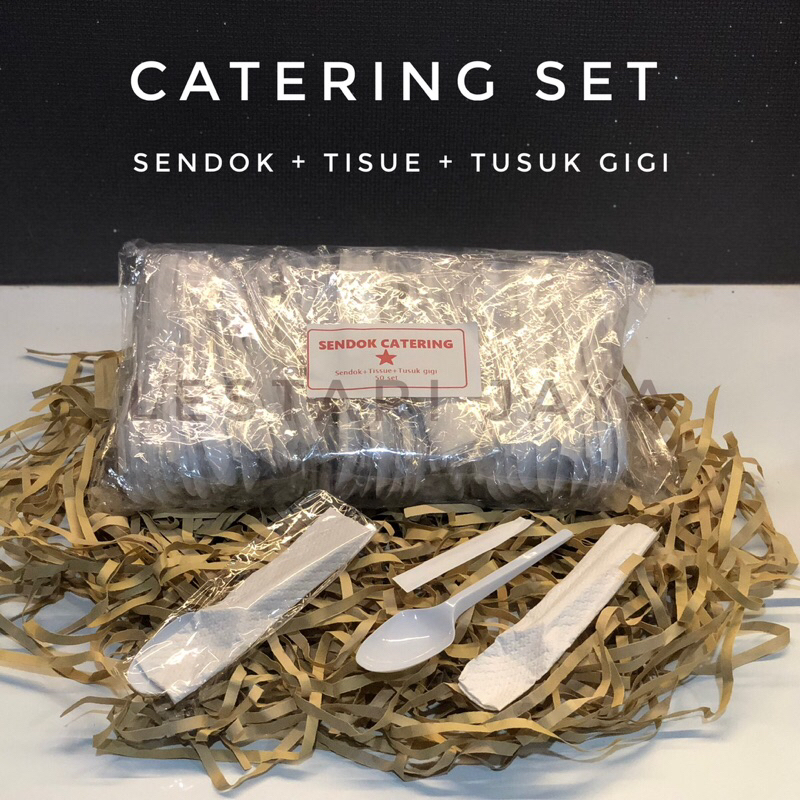 Jual Sendok Set Catering Sendok Plastik Tisu Tusuk Gigi Set ...