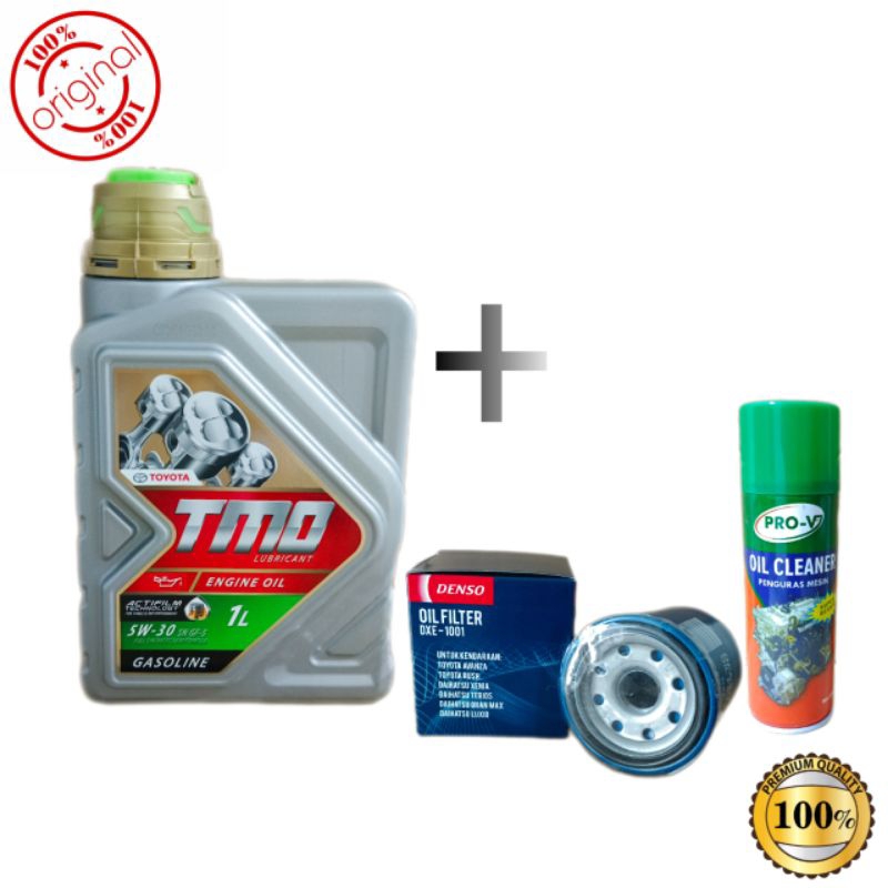 Jual PAKET OLI MESIN TMO 5W-30 GASOLINE 1L + ENGINE FLUSH PRO-V 1 ...