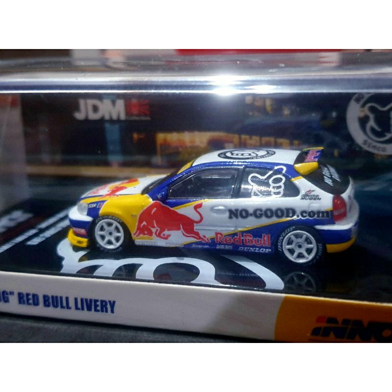 Jual Diecast Inno64 Honda Civic Type R EK9 Red Bull Livery Segel ...