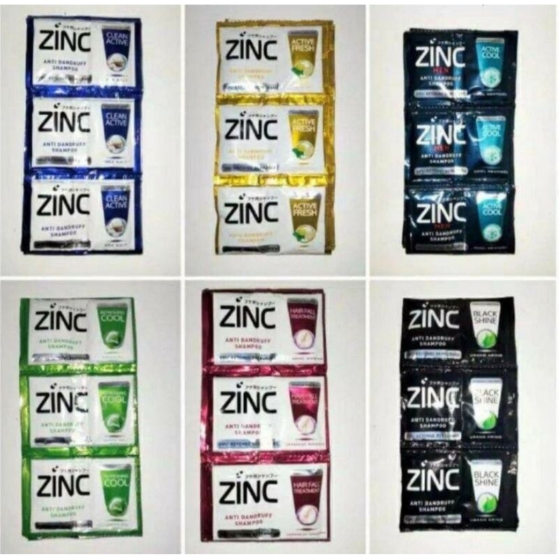 Jual Shampoo Zinc 10 ml isi 12 pcs / Zinc Renceng Renteng Sachet | 24 ...