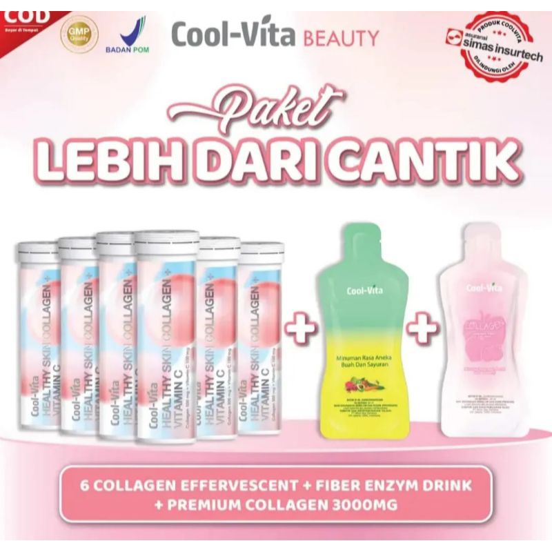 Jual Coolvita Collagen 60 Tablet+1 pouch coolvita collagen drink+ 1 ...