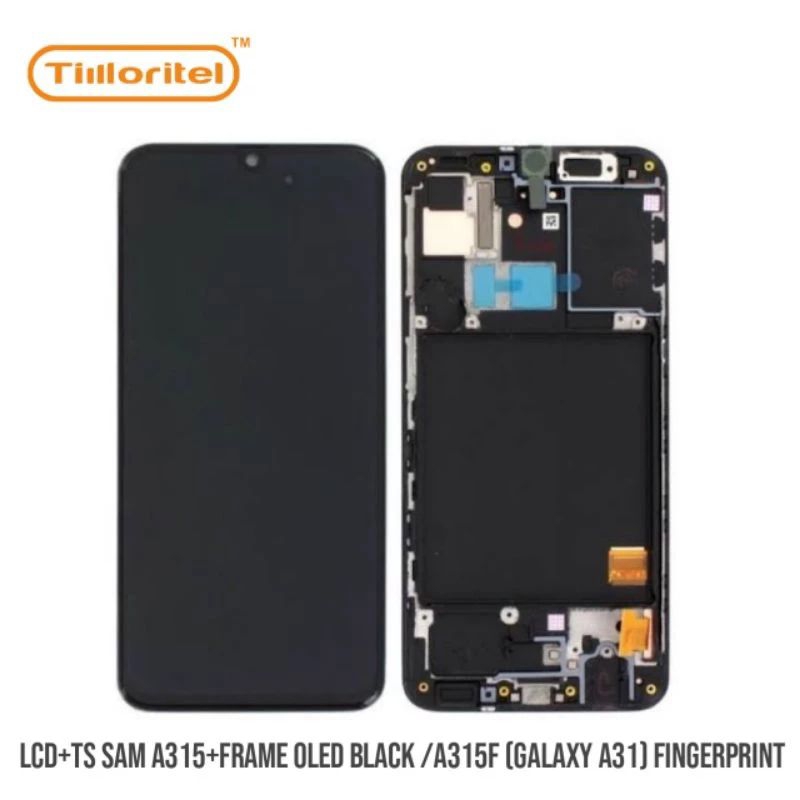 Jual LCD+TS SAM A315+FRAME OLED BLACK /A135F(GALAXY A31)FINGERPRINT | Shopee Indonesia