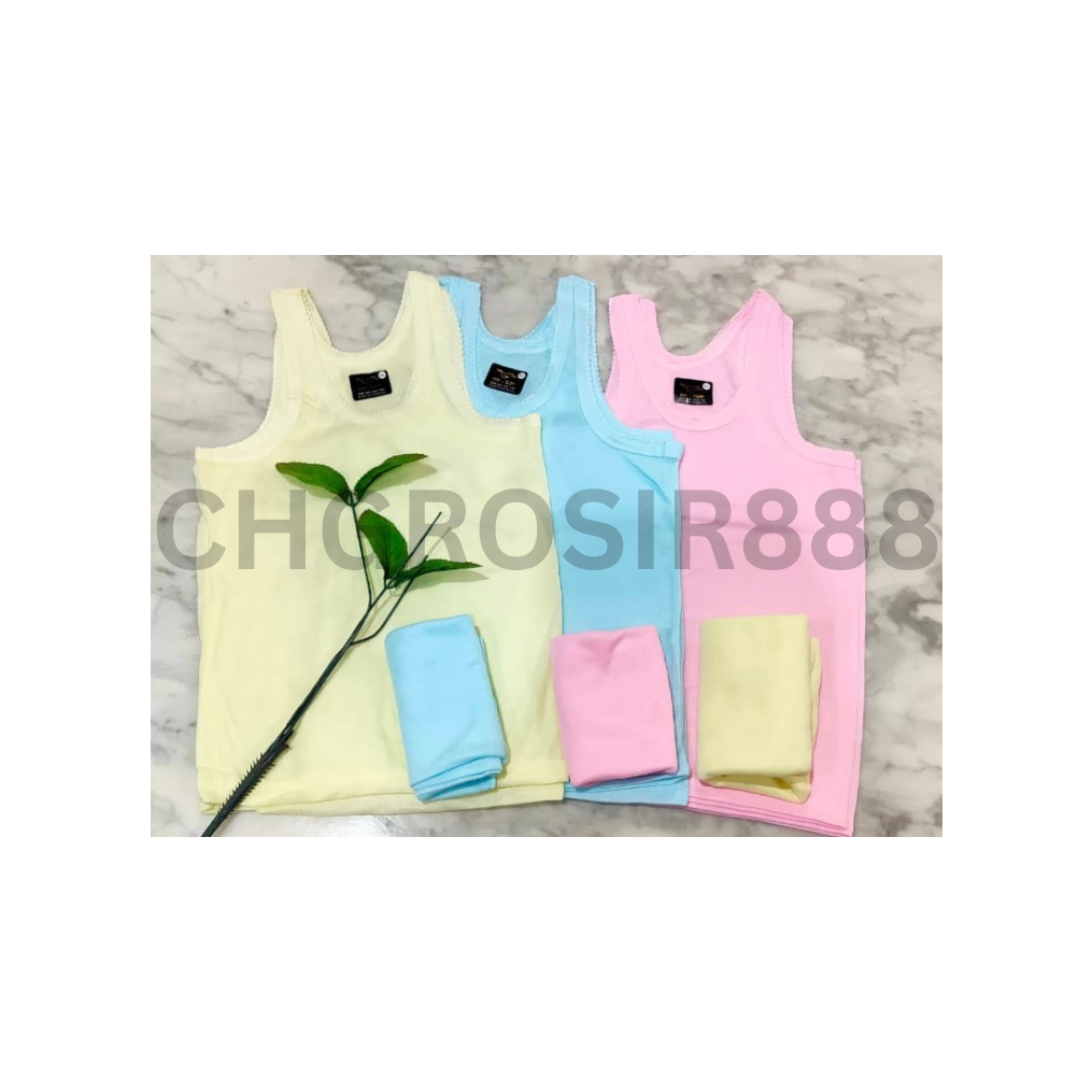 Jual 3 dan 6 pcs kaos dalam singlet anak bocah warna dan putih balita ...