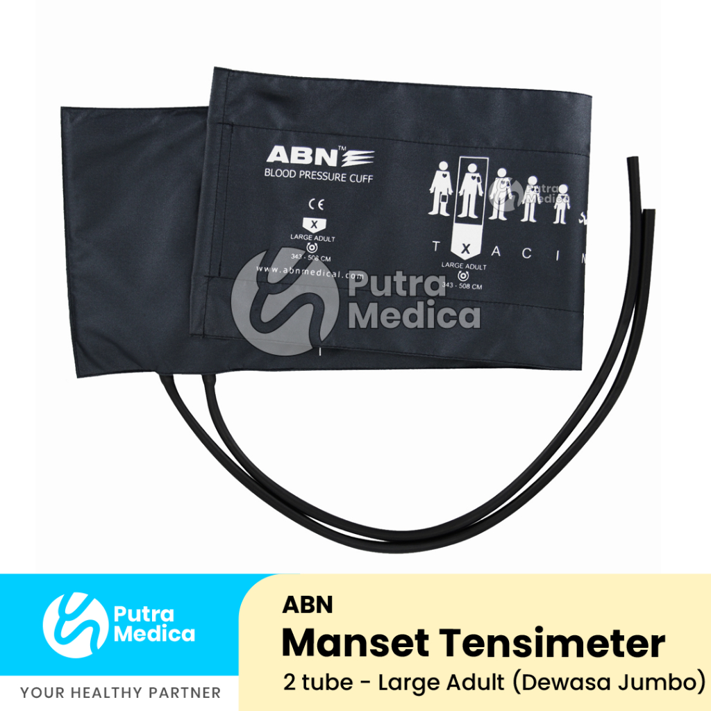 Jual ABN Manset Tensimeter 2 Selang Dewasa Jumbo Large / Nylon Cuff ...