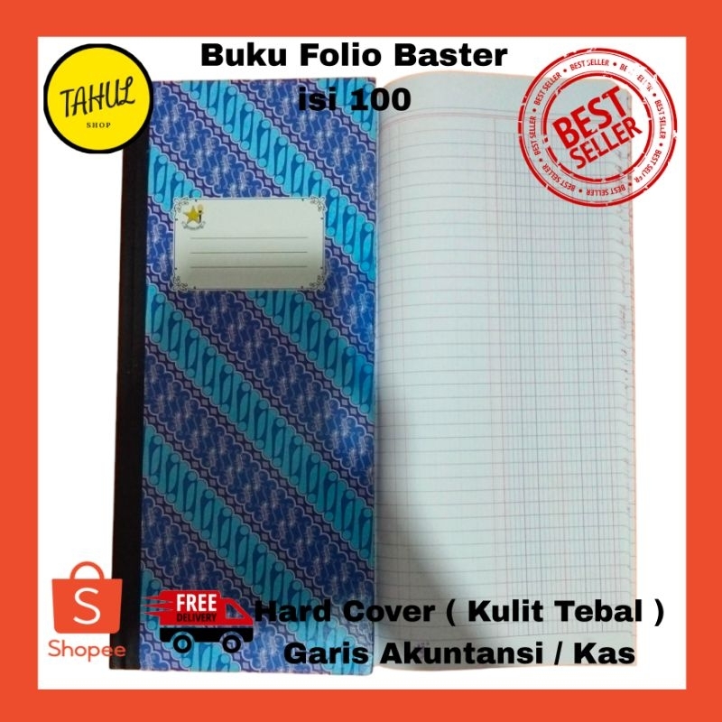Jual Buku Folio Baster isi 100 / Buku Hard Cover / Buku akuntansi garis | Shopee Indonesia