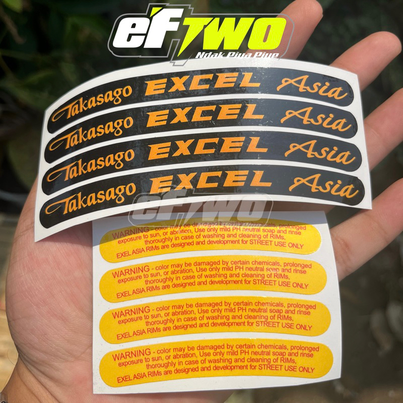 Jual STICKER VELG TAKASAGO EXCEL ASIA PRINT | Shopee Indonesia
