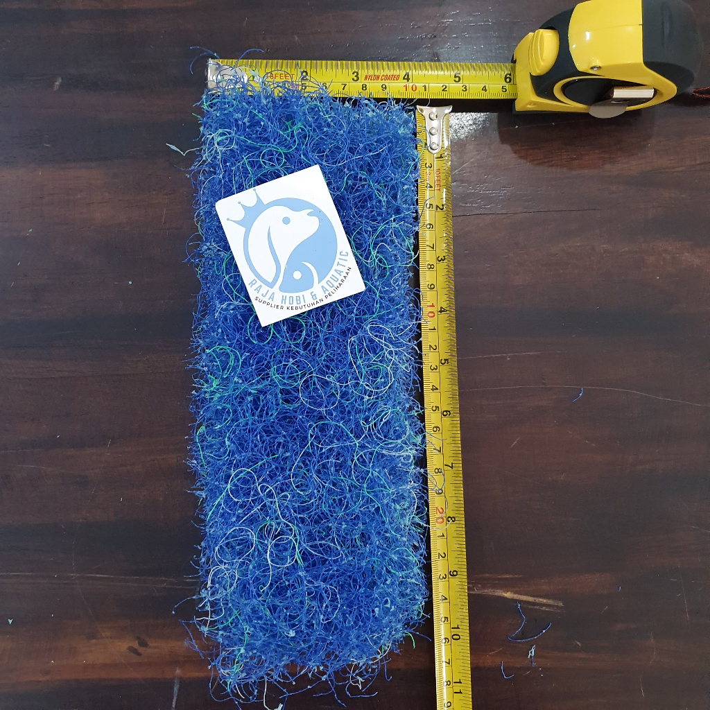 Jual JAPMAT 25CM X 10CM FILTER SARINGAN AQUARIUM JAPMATT MEDIA BIRU ...