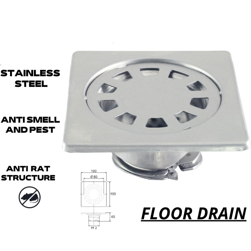 Jual Floor Drain Amani Stainless Katub 4 inch Saringan Got Kamar Mandi ...