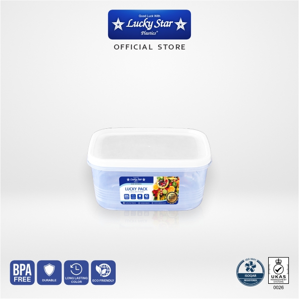 Jual Lucky Star - Toples Plastik Lucky Pack 600 ml / Segi Panjang ...