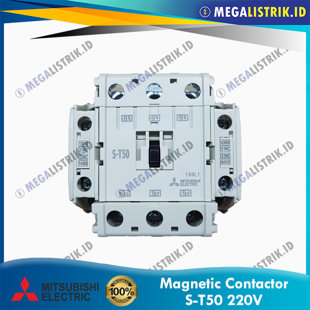 Jual MITSUBISHI KONTAKTOR S-T50 220V AC / MAGNETIC CONTACTOR S-T 50 ...