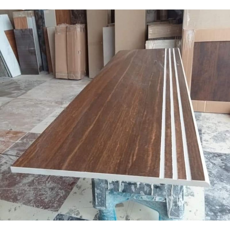 Jual granit tangga motif kayu pijakan stepnosing 30x90 30x100 30x120 ...
