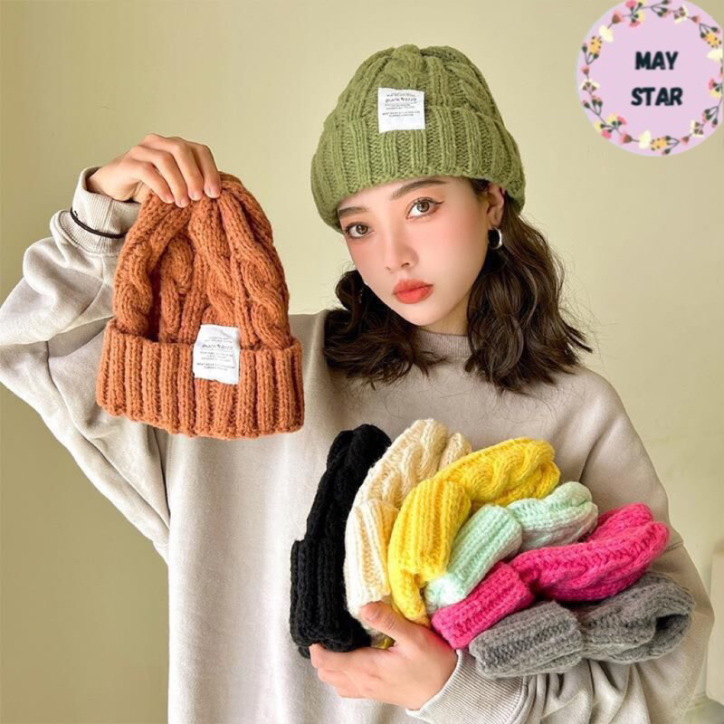 Jual Topi Kupluk Topi BARET RAJUT Topi Dewasa Knitted Hat Casual Korea ...