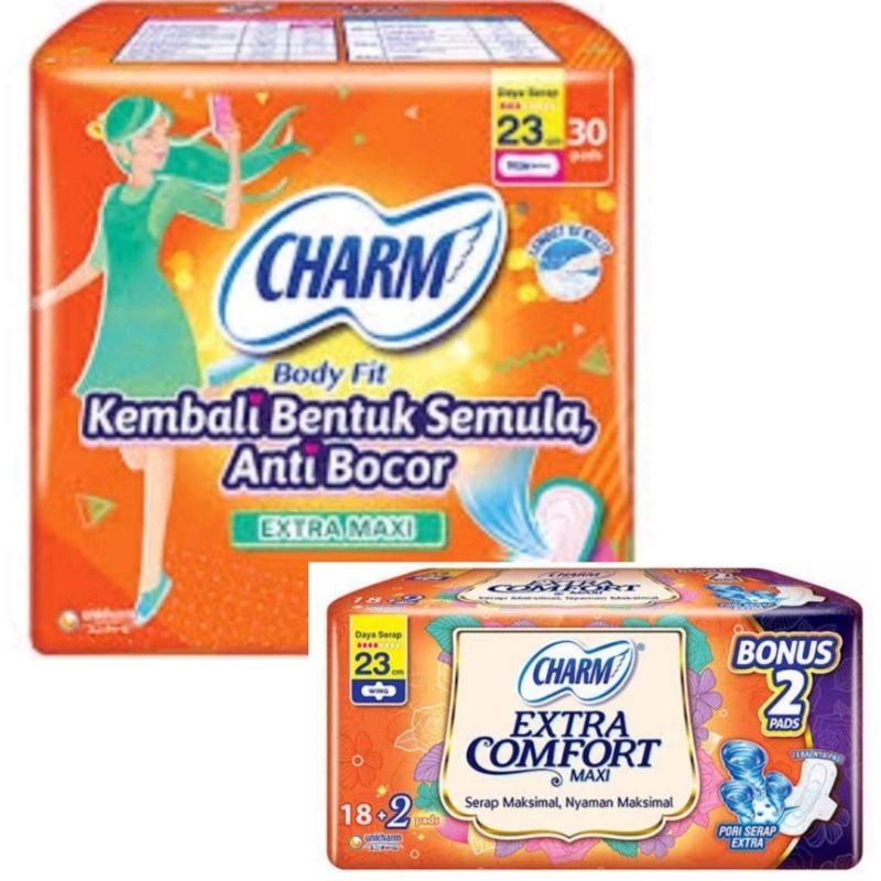 Jual CHARM Body Fit & Extra Comfort Maxi YANG DI KEMASAN TANGGAL ...