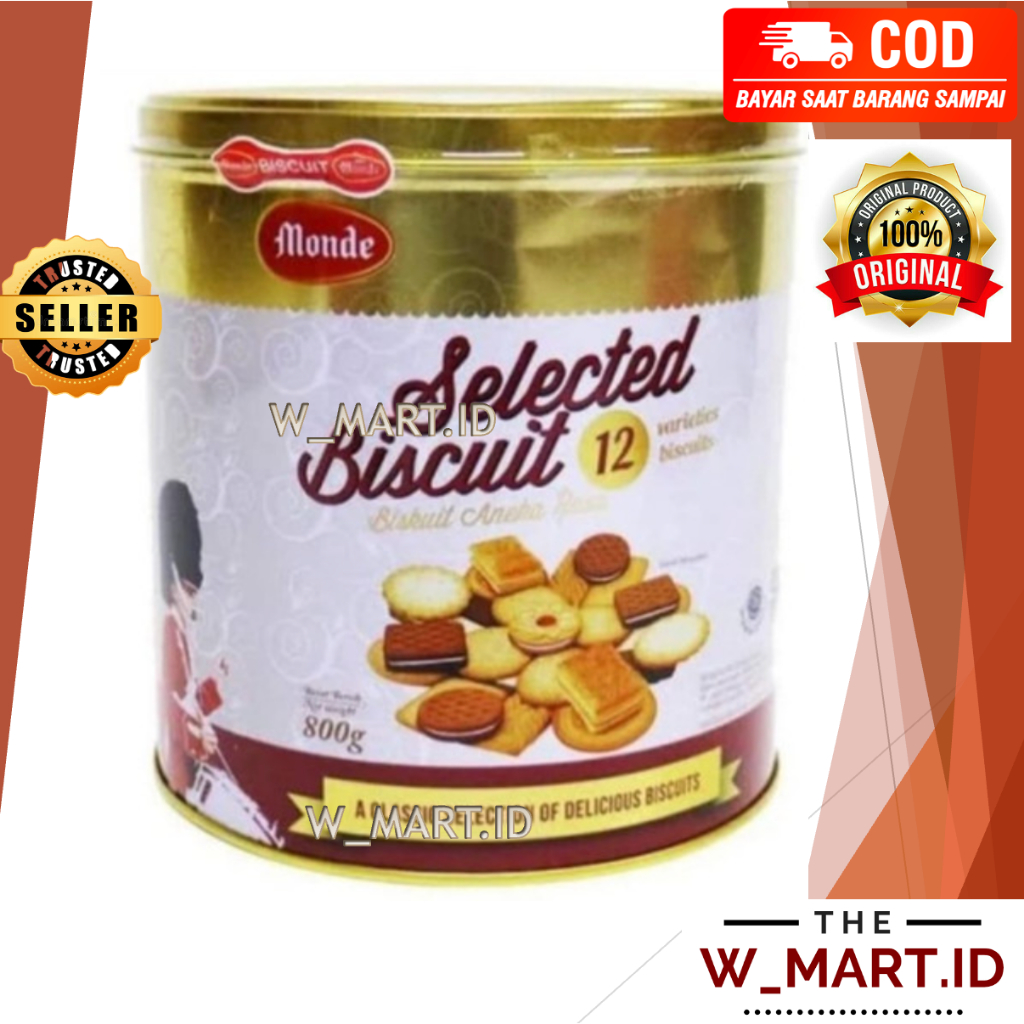 Jual MONDE BISKUIT KALENG SELECTED BISCUIT 800 GR LEBARAN | Shopee ...