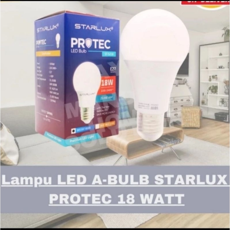 Jual Lampu LED Bulb A Starlux Protec 18 Watt Cahaya Putih SNI | Shopee Indonesia