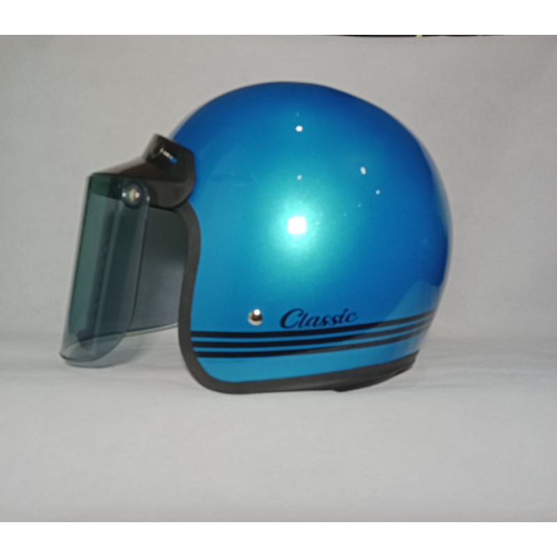 Jual HELM BOGO CLASIC KACA DATAR CEWEK DAN COWOK FREE PACKING DUS DAN ...