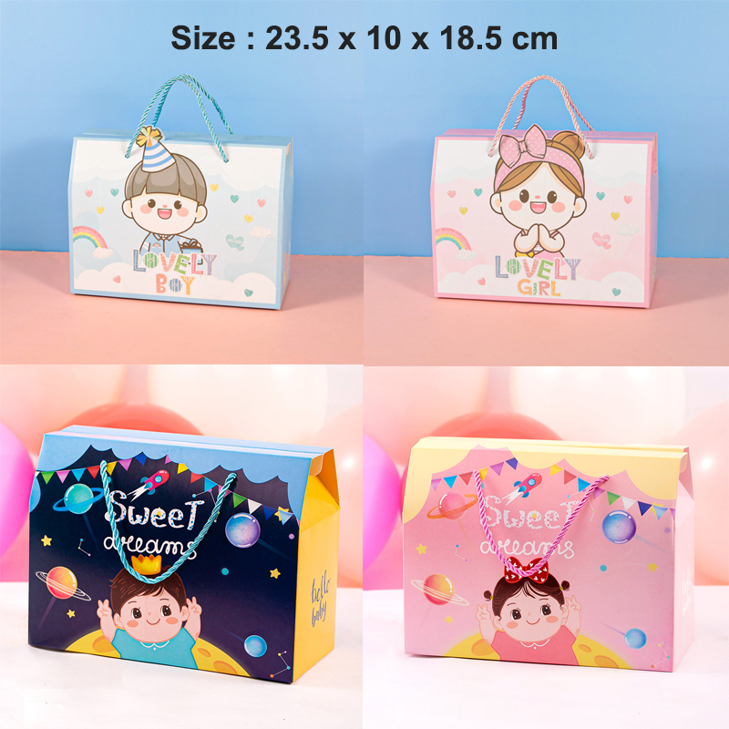 Jual Gift Box Ulang Tahun Anak 23x10x18 Paper Bag Kotak Kado Ultah ...
