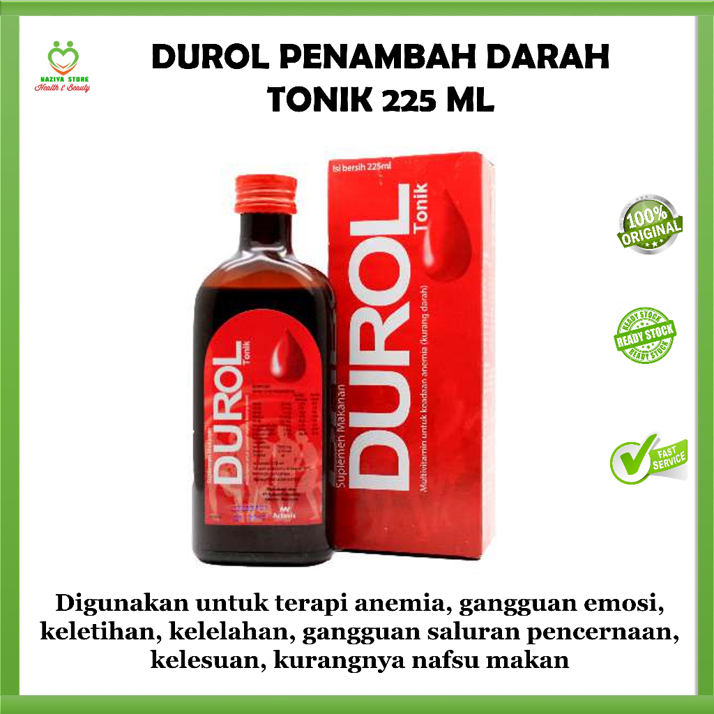 Jual DUROL PENAMBAH DARAH TONIK 225 ML SUPLEMEN MAKANAN VITAMIN ANEMIA ...