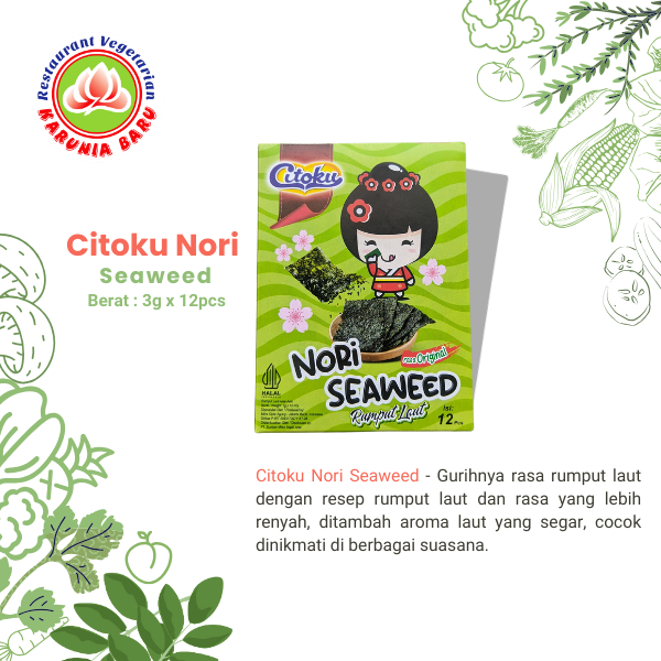 Jual Citoku Nori Seaweed Rasa original isi 12 pcs | Shopee Indonesia