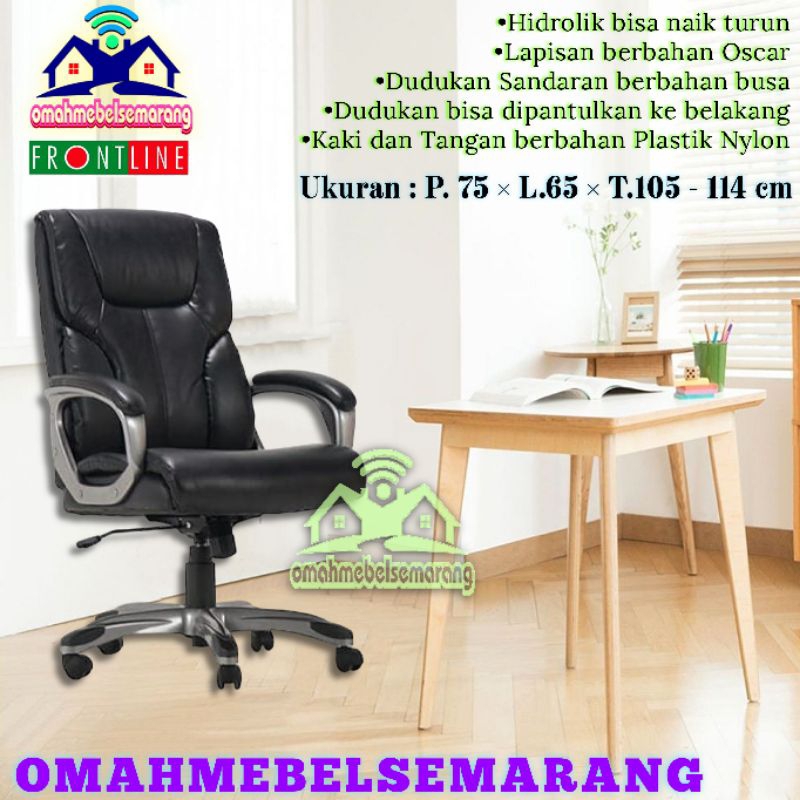 Jual Kursi kerja Kantor Hidrolik FRONTLINE EC 025 Office Chair minimalis | Shopee Indonesia