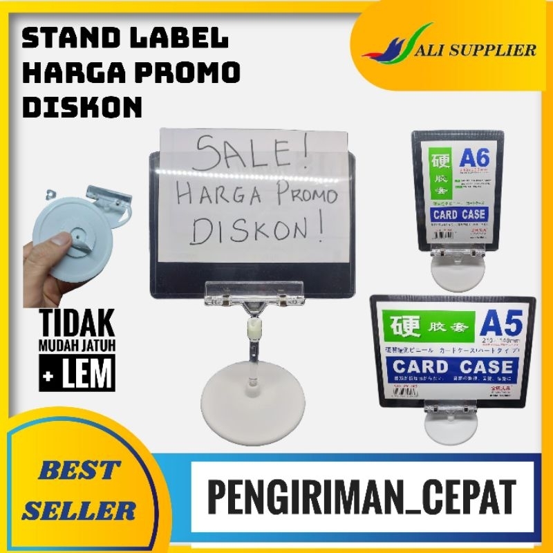 Jual STAND HARGA / STAND PROMOSI / JEPITAN PROMO DENGAN DUDUKAN / STAND ...