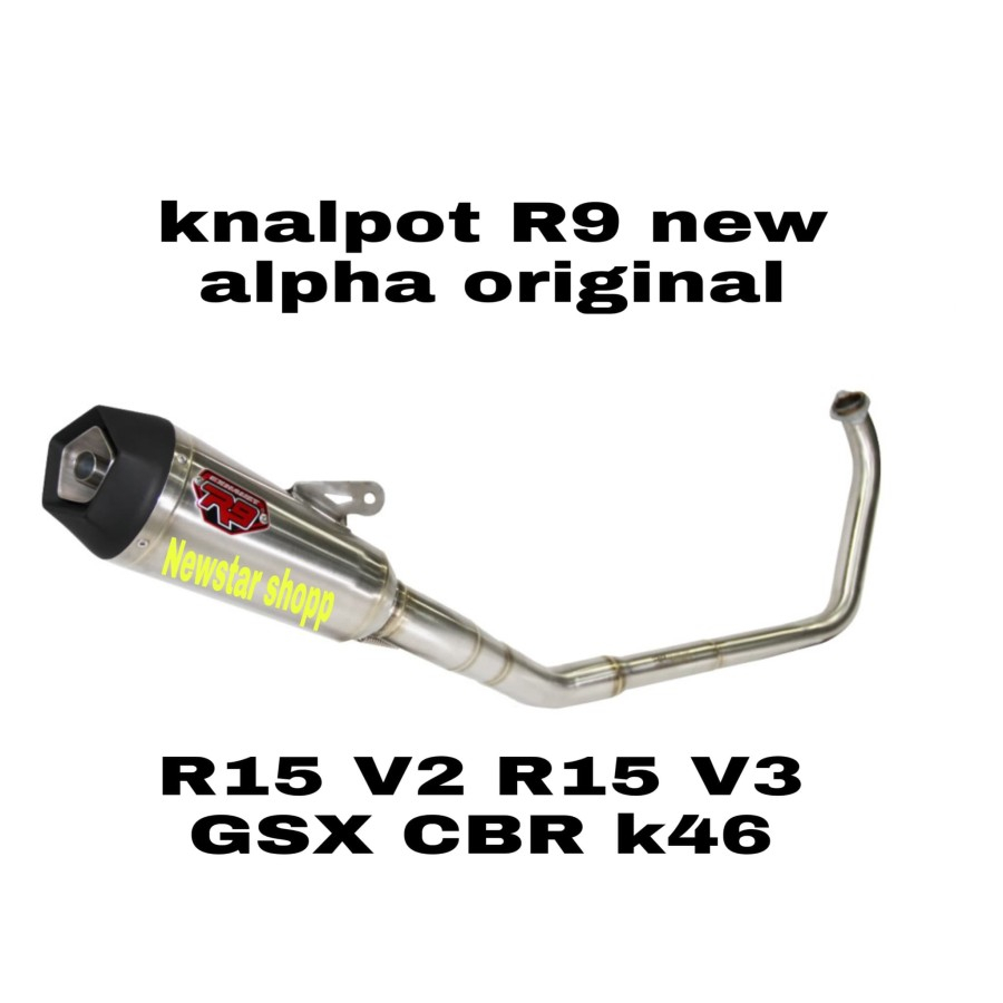 Jual Knalpot Racing R9 New Alpha Series ss 1 Silinder Sport 150cc YZF ...