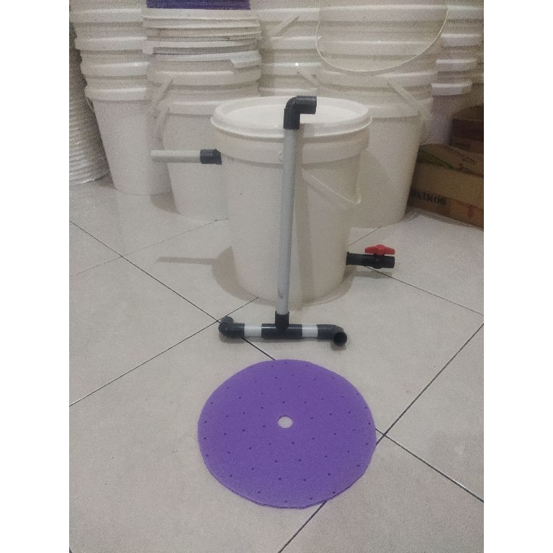 Jual ember bio filter kolam ikan koi,kura kura, lobster input atas ...