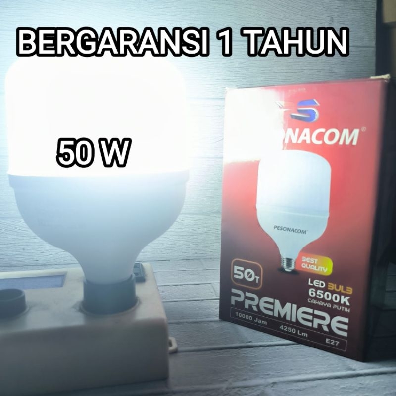 Jual Lampu Led Jumbo Pesona Premier 50 Watt Cahaya Putih Garansi 1 Tahun Super Terang Super ...
